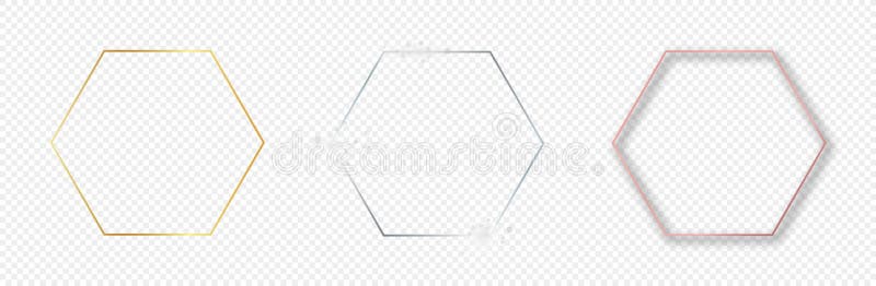 Set of Three Hexagon Frames Stock Vector - Illustration of planet ...