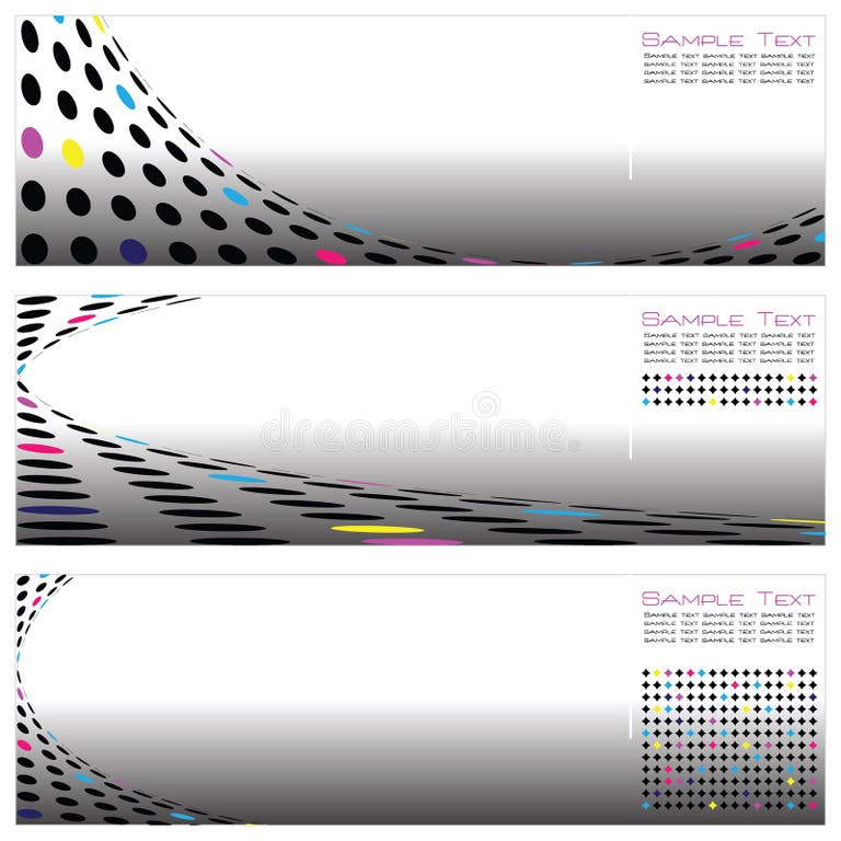 Set of Three High Quality Template Abstract Backgr Stock Illustration ...