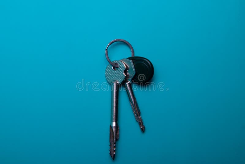 Set of Three House Keys on the Ring Stock Image - Image of business ...