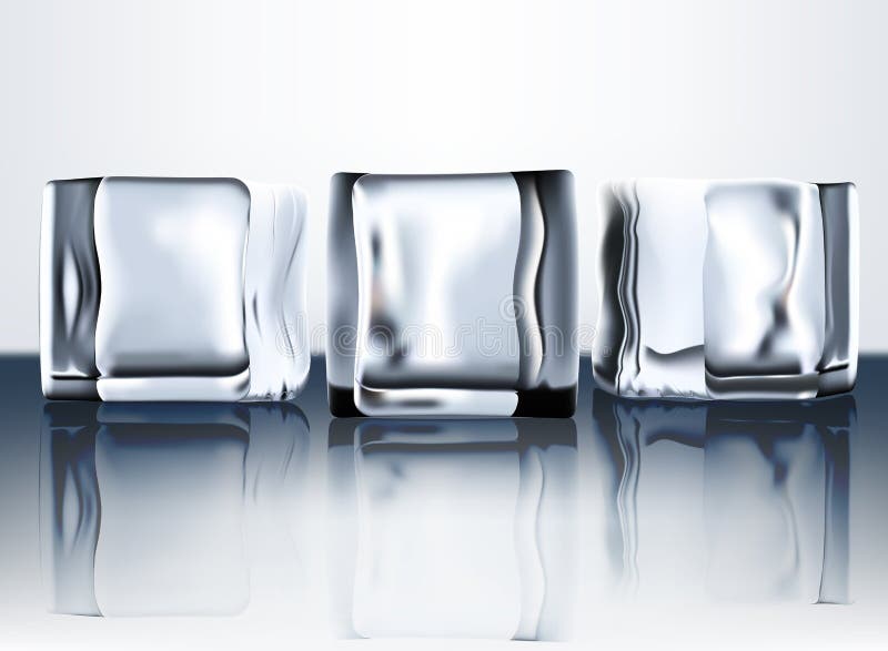 Set of three ice blocks stock vector. Illustration of curve - 51360797