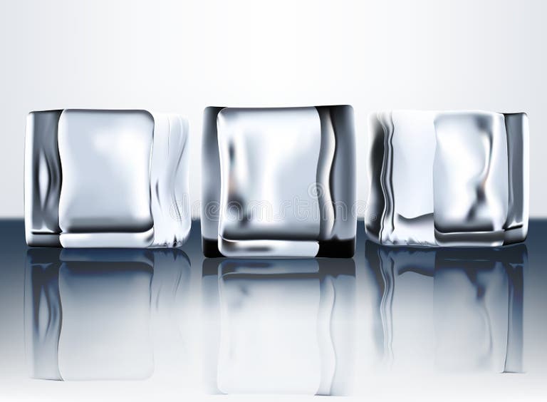 Set of three ice blocks stock vector. Illustration of curve - 51360797