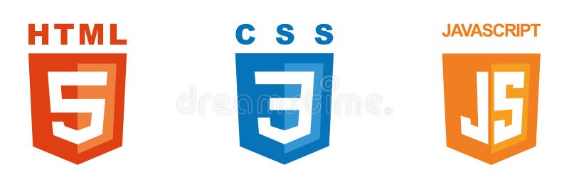 Html5 Css3 Js Icon Set Web Development Logo Icon Set Of Html Css And Javascript Programming
