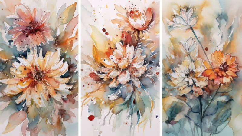 A Set of Three Images for Creative Projects . Stock Illustration ...