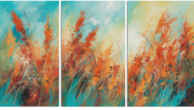 Set of Three Images Posters for Home Decor. Stock Illustration ...