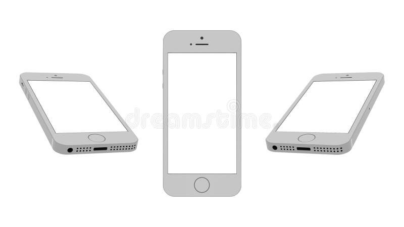 A Set of Three Isolated Images of a Gray Smartphone from Different ...