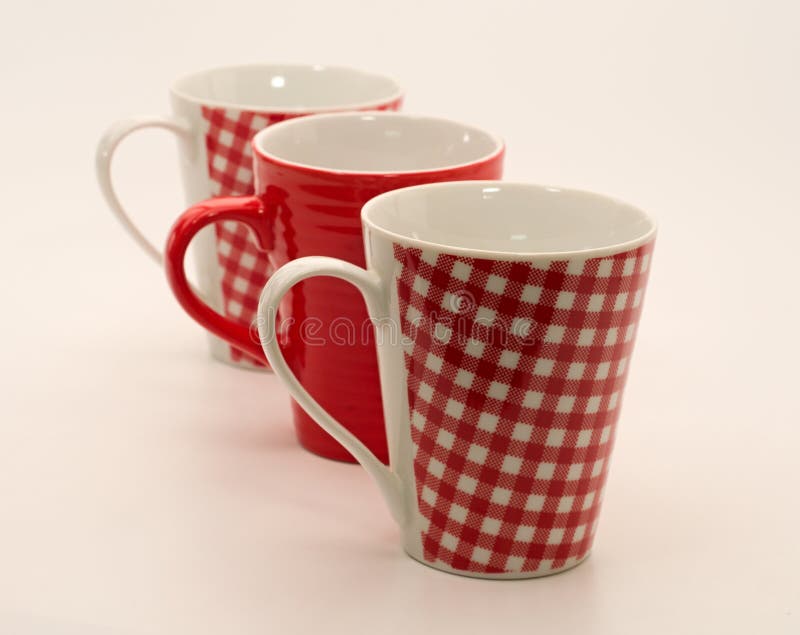 Set of three mugs stock photo. Image of mugs, porcelain - 49099892