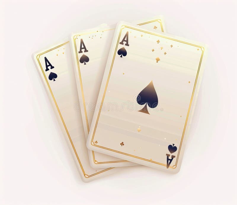 A Set of Three Playing Cards with Aces Stock Photo - Image of playing ...