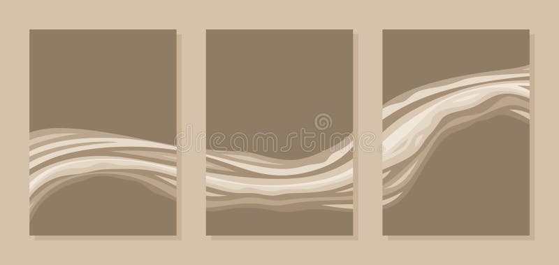 Paintings in Beige Framework Stock Illustration - Illustration of ...