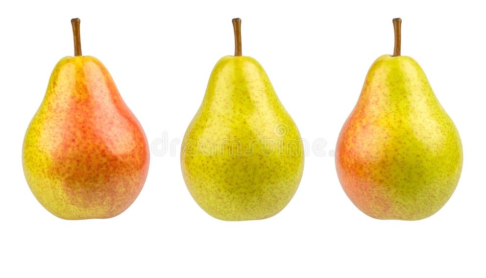 Set of Three Ripe Pears Rotating on Transparent Background Stock Photo ...