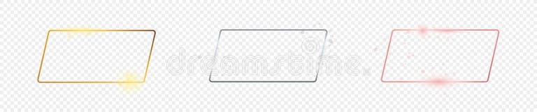 Set of Three Rounded Parallelogram Frames Stock Vector - Illustration ...