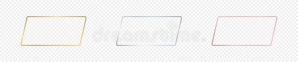 Set of Three Rounded Parallelogram Frames Stock Vector - Illustration ...