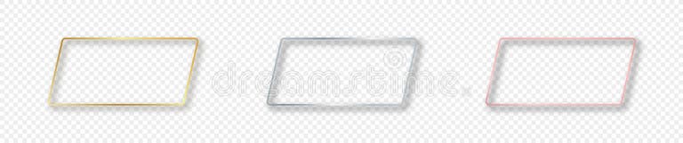 Set of Three Rounded Parallelogram Frames Stock Illustration ...