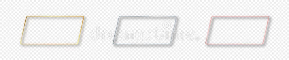 Set of Three Rounded Parallelogram Frames Stock Illustration ...