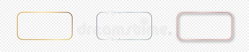 Set of Three Rounded Rectangular Frames Stock Vector - Illustration of ...