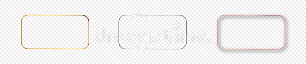 Set of Three Rounded Rectangular Frames Stock Vector - Illustration of ...