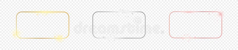 Set of Three Rounded Rectangular Frames Stock Vector - Illustration of ...