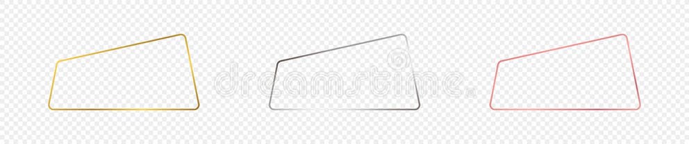 Set of Three Rounded Trapezium Frames Stock Vector - Illustration of ...