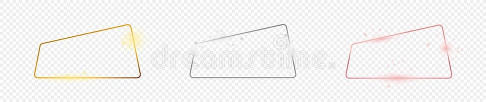 Set of Three Rounded Trapezium Frames Stock Vector - Illustration of ...