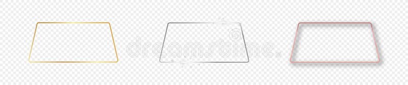 Set of Three Rounded Trapezoid Frames Stock Illustration - Illustration ...