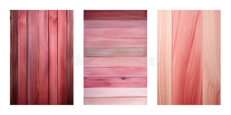 Set of Three Rustic Background of Pastel Pink Painted Wooden Planks ...
