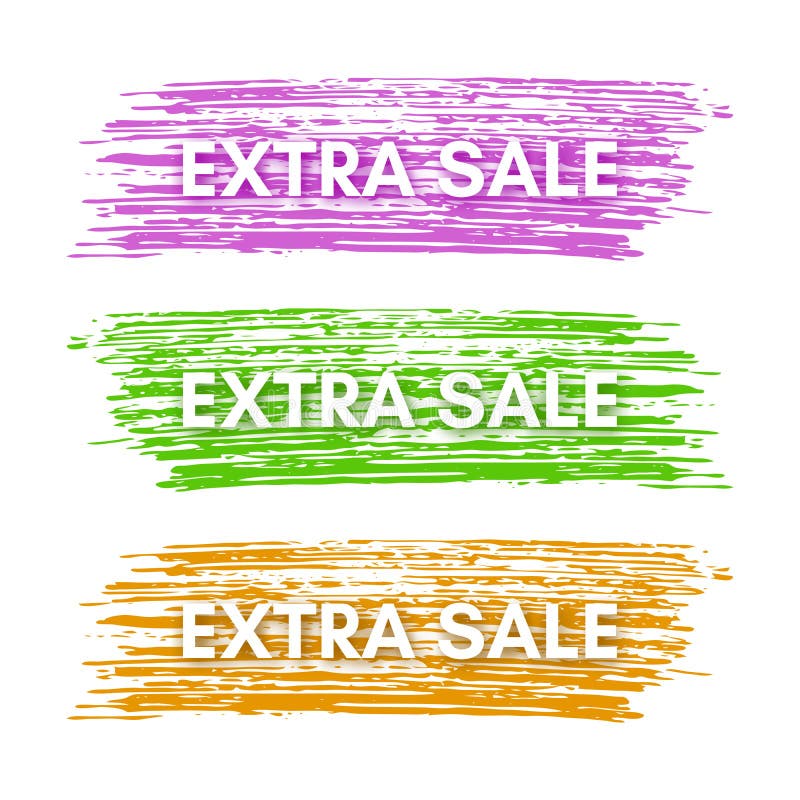 Set of Three Sale Banners on the Colorful Spots Stock Vector ...