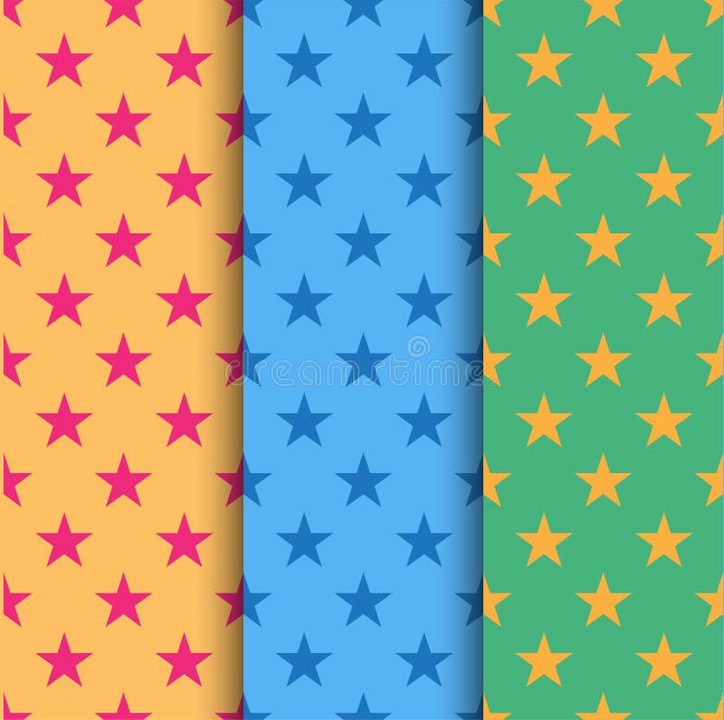 Set of Three Seamless Wrapping Paper Designs. Seamless Wallpaper Design ...