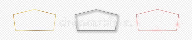 Set of Three Tetragon Shape Frames Stock Illustration - Illustration of ...