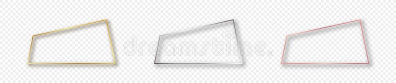 Set of Three Trapezoid Frames Stock Vector - Illustration of border ...