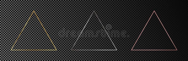 Set of Three Triangle Frame Stock Illustration - Illustration of space ...