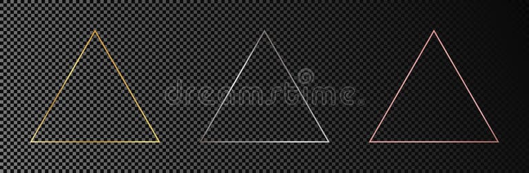 Set of Three Triangle Frame Stock Illustration - Illustration of space ...