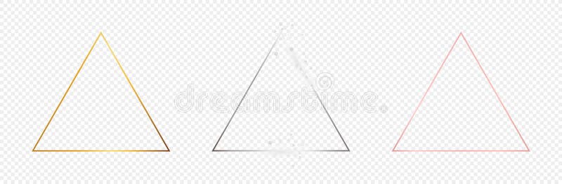 Set of Three Triangle Frame Stock Vector - Illustration of sparkle ...