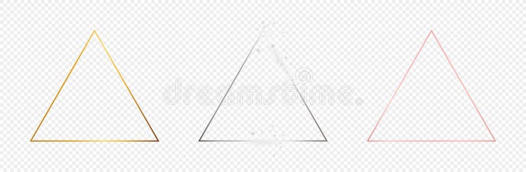 Set of Three Triangle Frame Stock Vector - Illustration of sparkle ...