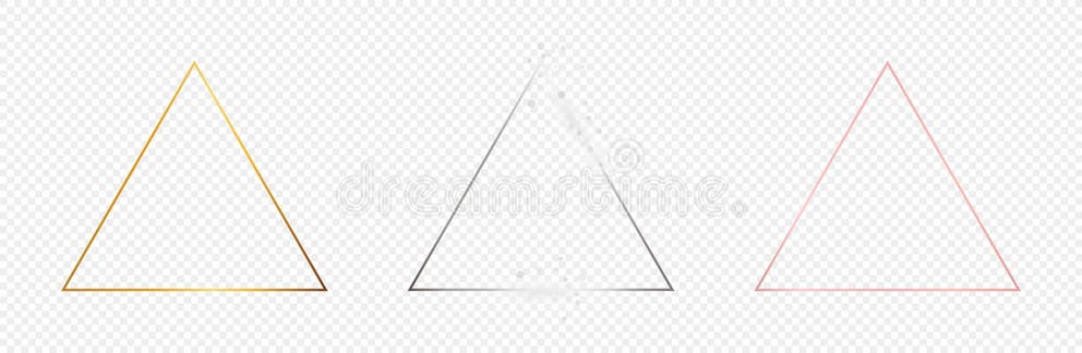 Set of Three Triangle Frame Stock Vector - Illustration of sparkle ...