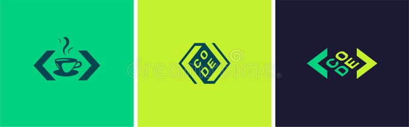 Set of Three Vector Logos, Programming Languages, Coding Encyclopedia ...