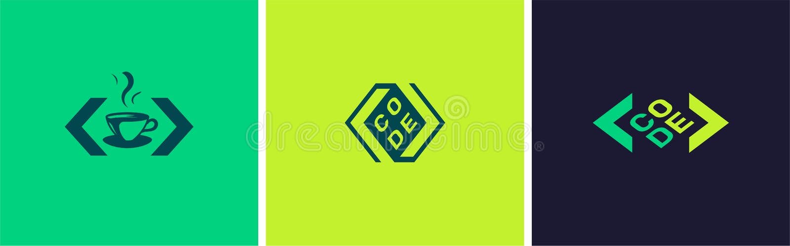 Set of Three Vector Logos. Logo Monogram Letter M Stock Vector ...