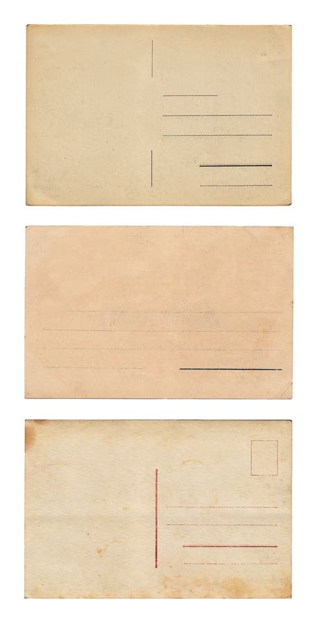 Set of Three Vintage Postcards Stock Image - Image of post, aged: 29288621
