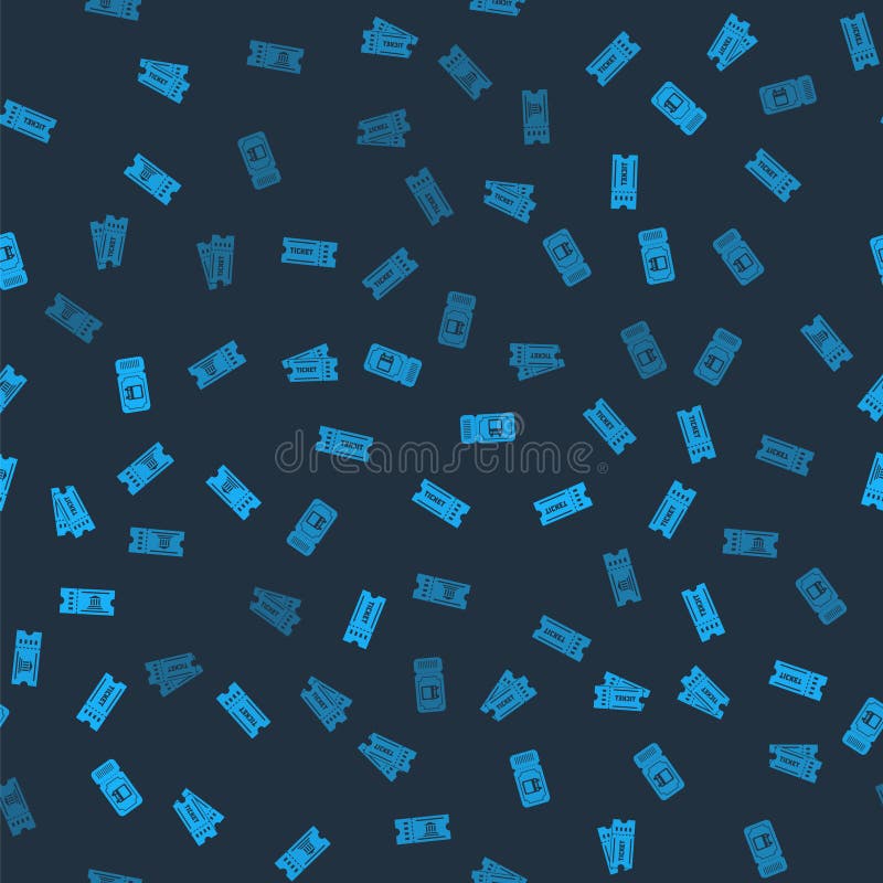 Set Ticket, , Bus Ticket and Museum on Seamless Pattern. Vector Stock ...