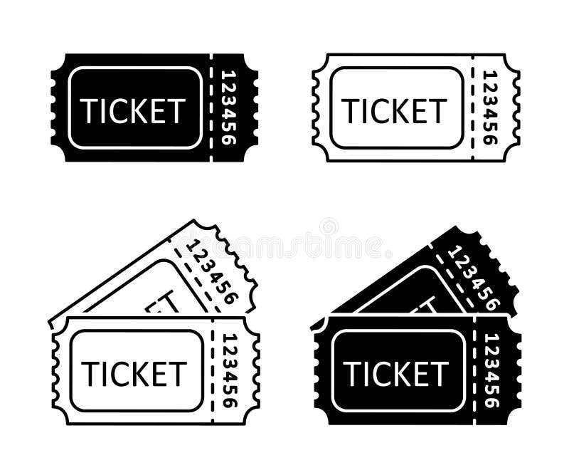Ticket Icons. Coupon Icons. Various Yellow Ticket Templates Stock ...