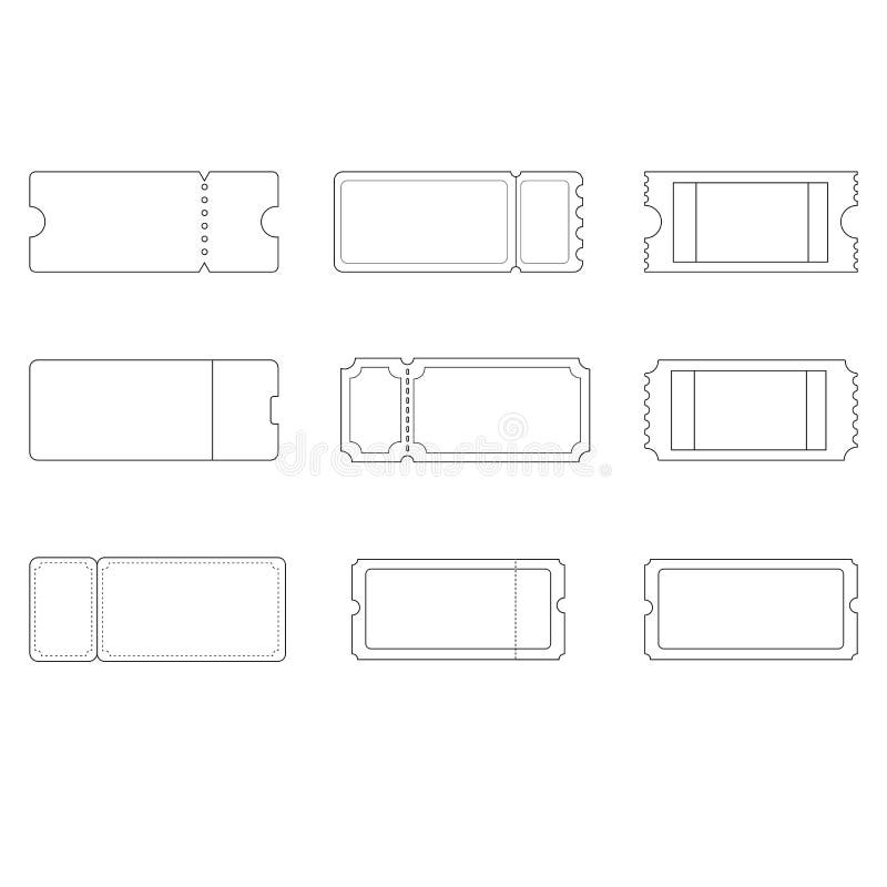 Tickets Outline Stock Illustrations – 2,836 Tickets Outline Stock ...