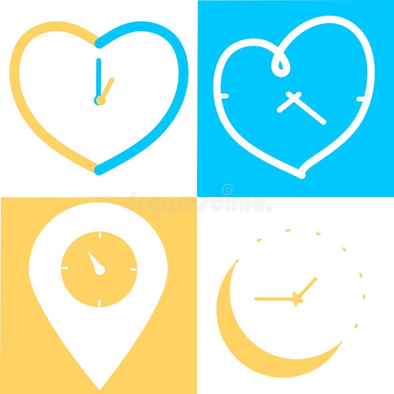 Set of Time, Clock. Concept of UI Design Elements. Digital Countdown ...