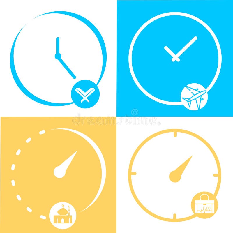 Set of Time, Clock. Concept of UI Design Elements. Digital Countdown ...