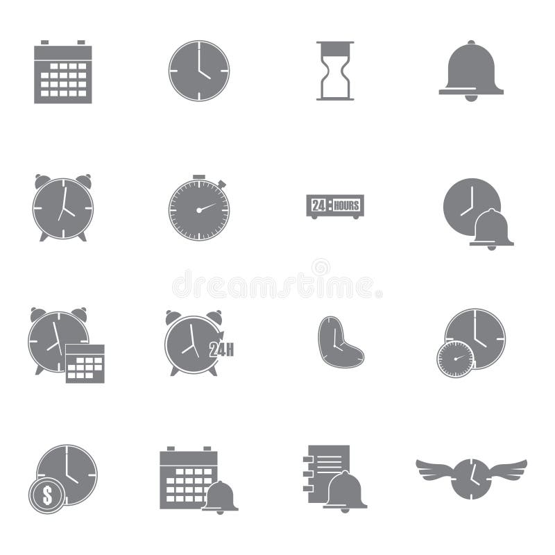Set of Time Icons. Vector Illustration Decorative Design Stock Vector ...