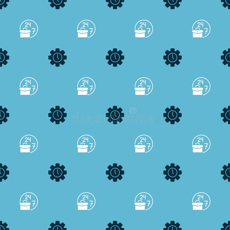 Set Time Management and always Busy on Seamless Pattern. Vector Stock ...