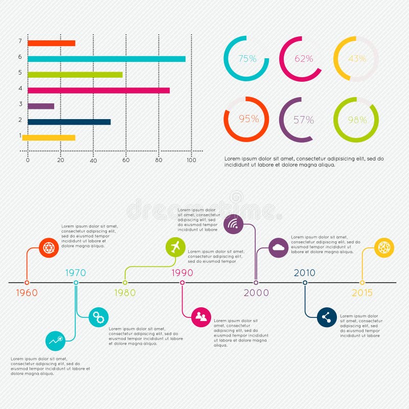 Set of Timeline Infographic Design Templates. Stock Vector ...