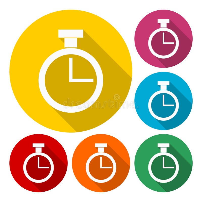 Set of timer color stock vector. Illustration of hour - 125269742