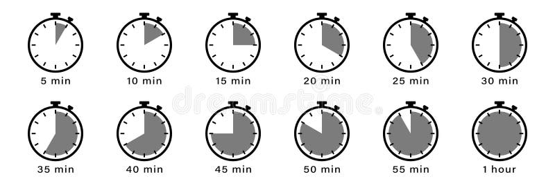 Set timer icons 4 stock vector. Illustration of ready - 197244137