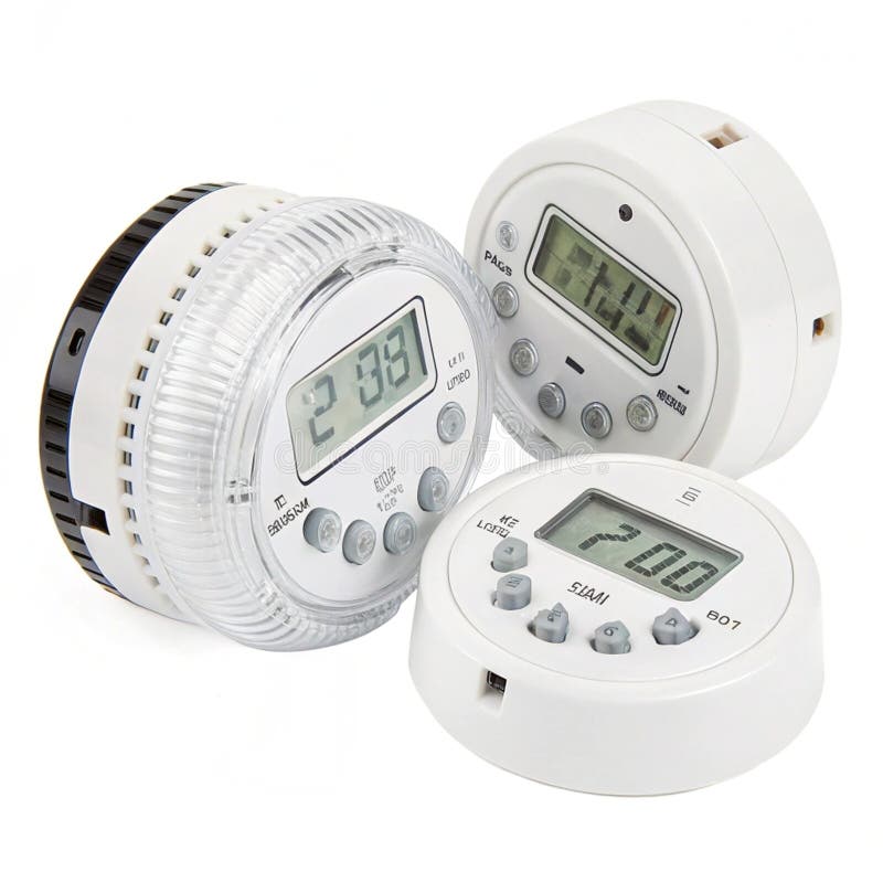 Timer Lights Isolated on White Background Stock Illustration ...