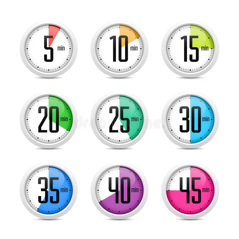 Timers set stock illustration. Illustration of icon, minute - 34688646