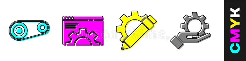 Set Timing Belt Kit, Browser Setting, Pencil and Gear and Settings in ...