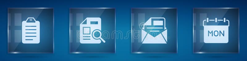 Set To Do List or Planning, Document with Graph Chart, Mail and E-mail ...